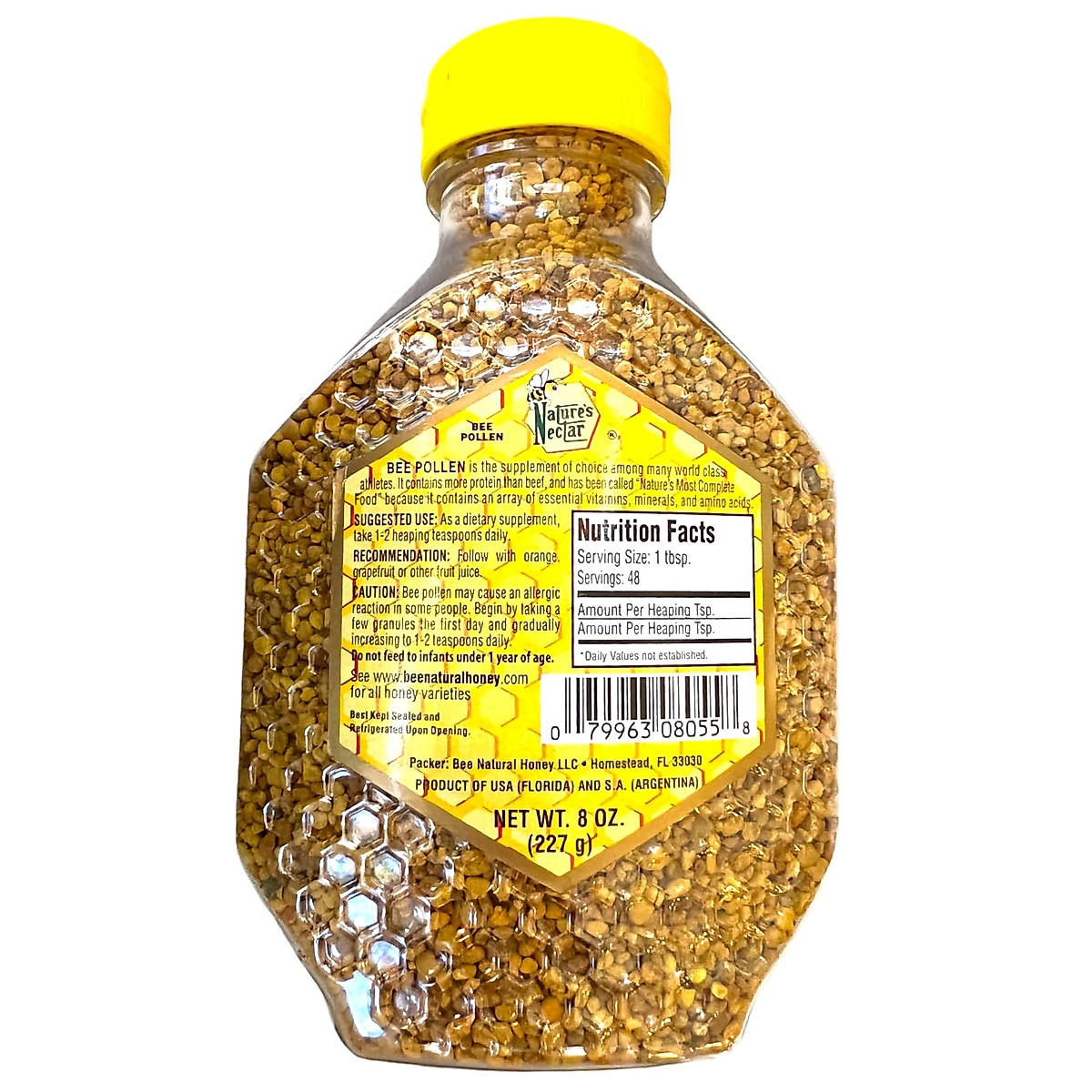 Bee Pollen 8 oz. Pure Premium Natural Wildflower Bee Pollen Packed with approximately 250 Powerful substances, including enzymes, vitamins, minerals, lipids and fatty acids, amino acids! Keto Friendly