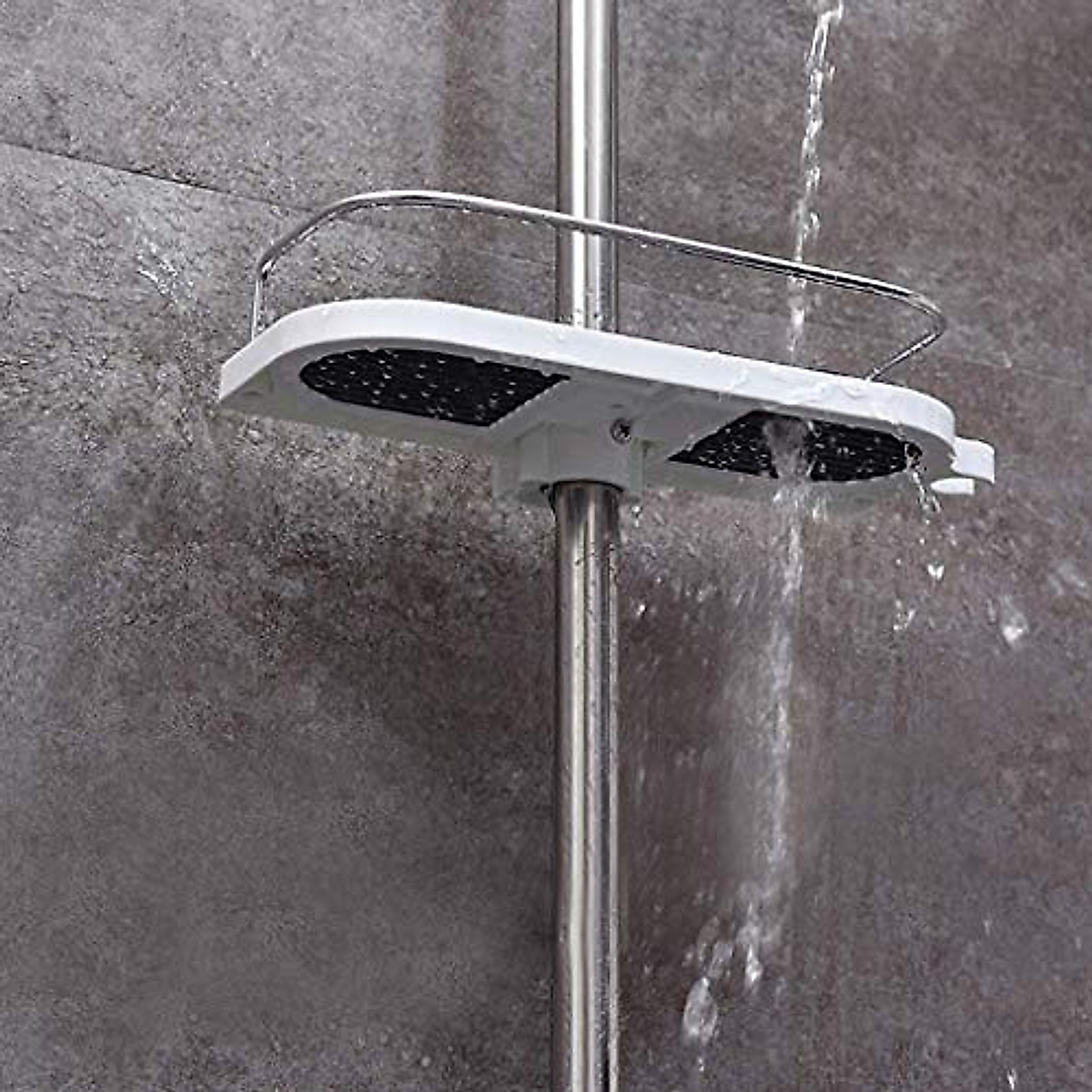 JAHH Shower Shelf Caddy for Shower Rail - Bathroom Rack Organizer Holder for Shampoo