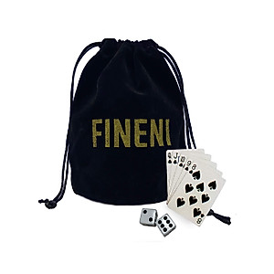 FINENI Horse Racing Board Game with Luxurious Durable Metal Horses, 11 Pieces, Black, Real Pine Wood Horseracing Game Board, Dice and Cards