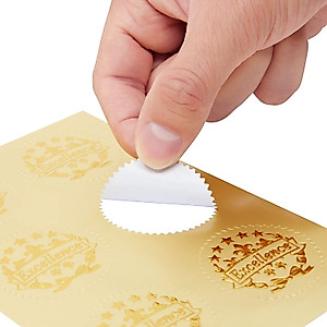 48 Sheets Blue Certificate of Recognition Award Paper with Gold Foil Sticker Seals for Graduation Diploma, Achievements (8.5 x 11 in)