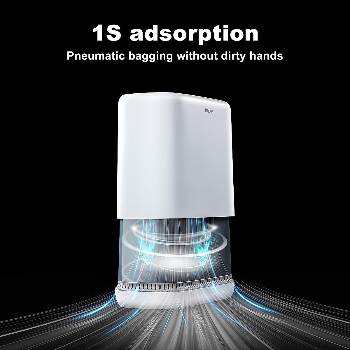 JOYBOS Bathroom Trash Cans with Lids|Small Office Garbage Cans with Automatic Lid|Motion Sensor Waterproof Trash Bin for Bedroom| 4 Gallon Plastic Narrow Wastebasket for Toilet, RV, White