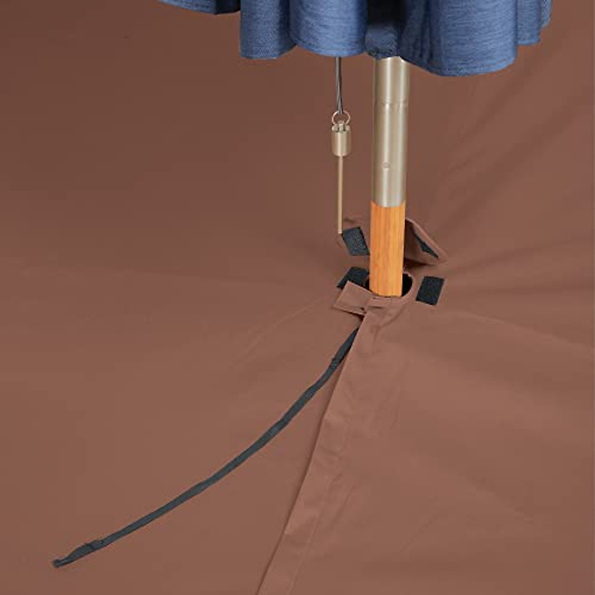 Duck Covers Ultimate Waterproof 108 Inch Rectangular/Oval Patio Table & Chair Set Cover with Umbrella Hole, Outdoor Table Cover