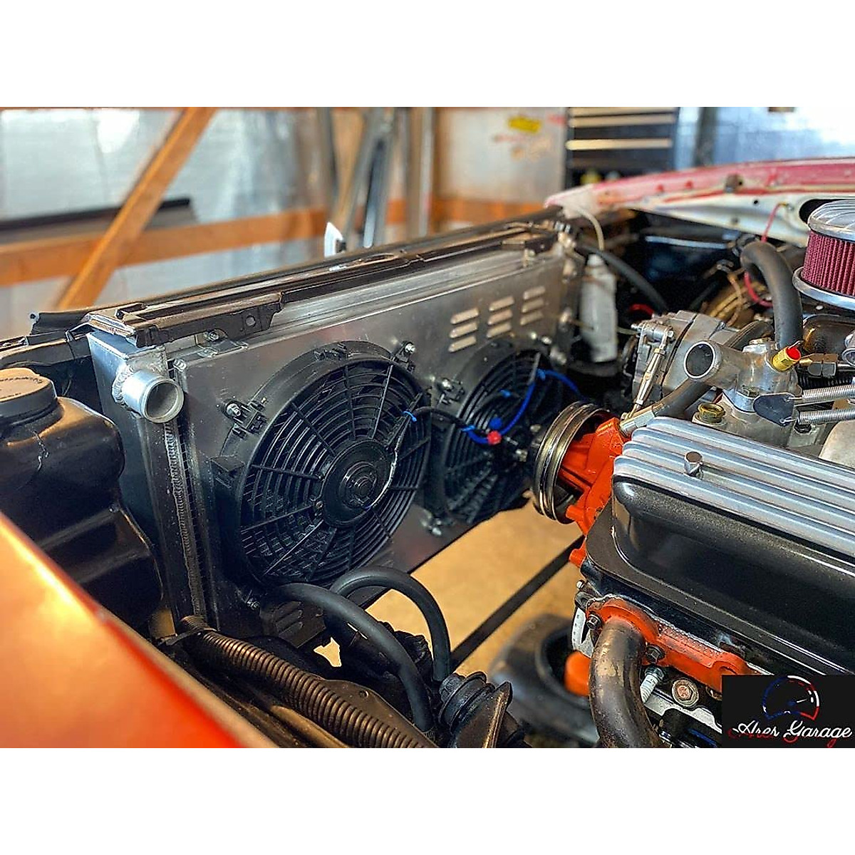 OzCoolingParts 3 Row Core Aluminum CU162 Radiator + 2 x 12" Fan w/Louver Shroud Kit for 1970-1987 71 72 73 74 75 76 77 78 Chevy/GMC C/K/G-Series C10 C20 C25 C30 C3500 K10 K20 Nova Camaro Blazer