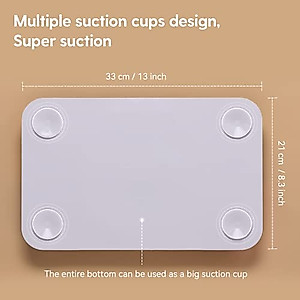 BABELIO Baby Plates with Suction, Silicone Suction Plate for Toddlers & Babies, Divided Dishes | Placemat Plate Design | 100% Silicone | BPA Free | Dishwasher Safe (Lilac Grey)