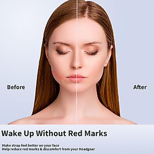 CPAP Neck Pad Headgear Strap Cover, Universal Reusable Face cpap Strap Cushion, Comfortable Soft cpap mask Strap Cover Fits for CPAP F20 N20, Most Others Headgears - No More Strap Marks