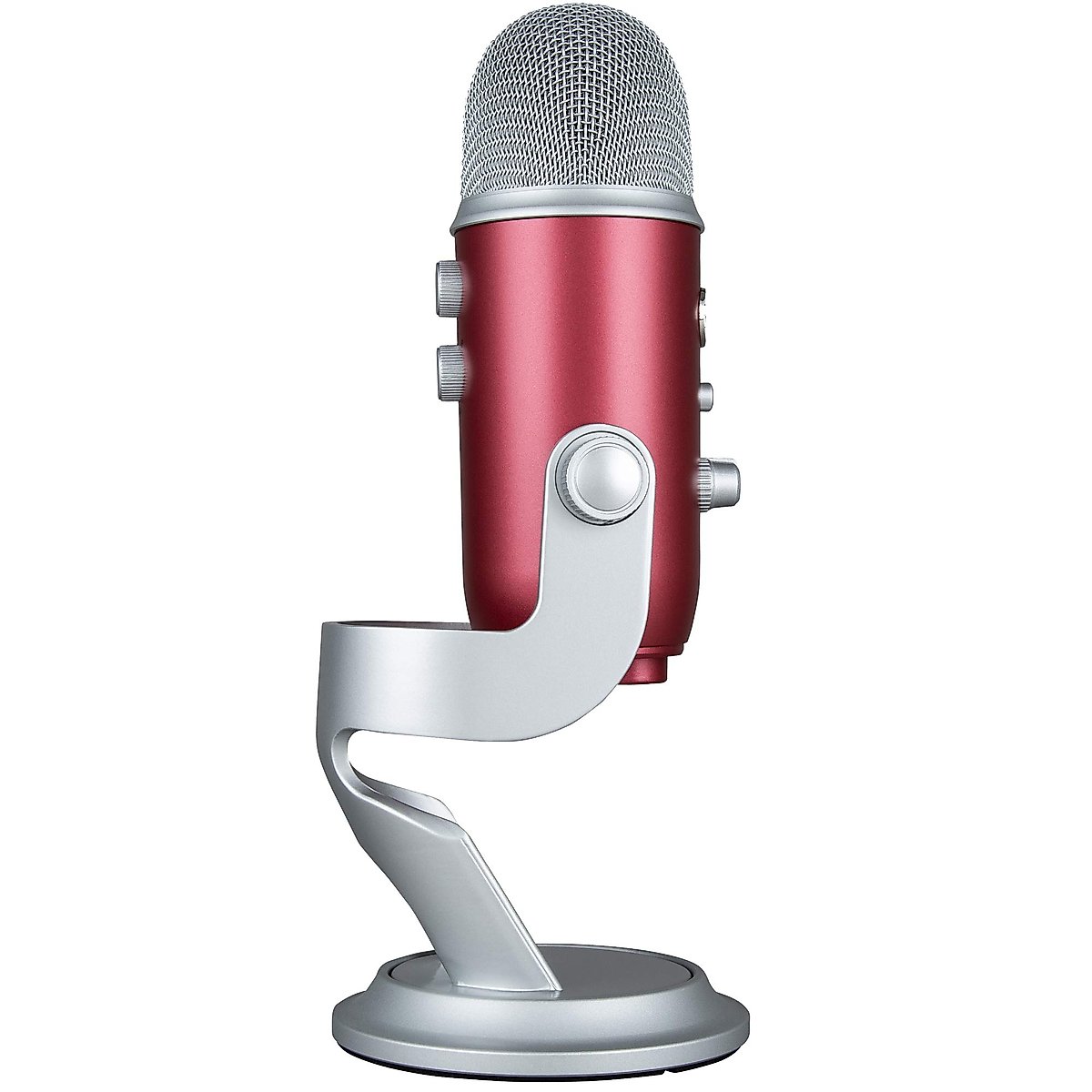 Blue Yeti USB Mic for Recording & Streaming On PC & Mac, 3 Condenser Capsules, 4 Pickup patterns, Headphone Output & Volume Control, Mic Gain Control, Adjustable Stand, Plug & Play - Steel Red