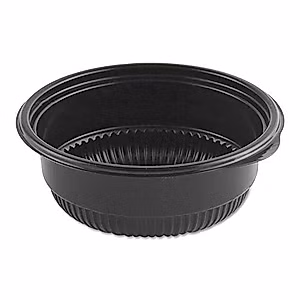 Anchor 4604804 MicroRaves Incredi-Bowl Base, 8 oz, Black, 500/Carton