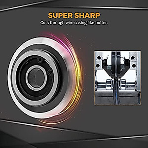 BEAMNOVA Upgraded Replacement Blade for Copper Wire Stripping Machine Powered Cable Stripper Cutters, 15mm ID. x 64mm OD., 0.58in ID. x 2.51in OD.