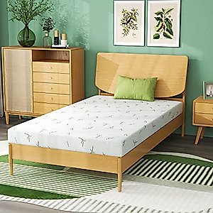 Twin Mattress, 6 inch Twin Size Memory Foam Mattresses in a Box Cooling Gel Mattress for Kids Bunk Trundle Bed Daybed, Medium Firm