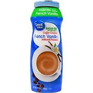 Great Value Coffee Creamer, Sugar Free, French Vanilla, 13.6 fl oz, 2 Count (Pack of 3)