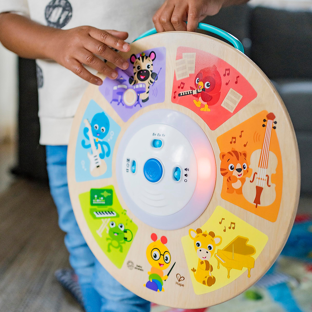 Baby Einstein Cal's Smart Sounds Symphony Magic Touch Wooden Electronic Activity Toy, Ages 6 Months +