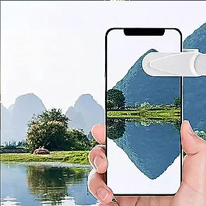 Smartphone Camera Mirror Reflection Clip Kit-Phone Camera Lens kit,Mobile Phone Reflection Camera Clip Selfie Reflector,Mobile Phone Shooting Supplies,Applicable to All Mobile Phones (White)
