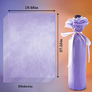 Hi Sasara 30 Sheets Metallic Purple Tissue Paper,28 x 20 Inch,Purple Tissue Paper for Gift Bags,Purple Gift Wrapping Tissue for Halloween,Christmas,Wedding,Birthday,Arts Crafts