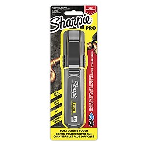 SHARPIE Pro Permanent Marker, XL, Chisel Tip, Black Marker (2018347)