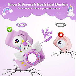 TIATUA Kids Camera for Girls & Boys, Toddler Camera Toys for Age 3-12 Kids with 32GB Card & Dual Lens, Digital Camera for 4 5 6 7 8 9 10 Year olds (Purple)