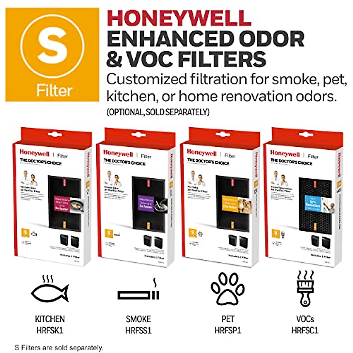 Honeywell HPA5300 InSight HEPA Air Purifier with Air Quality Indicator and Auto Mode, Allergen Reducer for Extra-Large Rooms (500 sq ft), Black - Wildfire/Smoke, Pollen, Pet Dander & Dust Air Purifier
