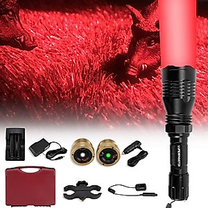 LUMENSHOOTER LS250 Varmint Hunting Light Kit, Green Red White All in One Predator Light for Coyote, Hog, Fox