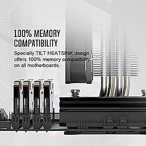 ID-COOLING SE-214-XT ARGB CPU Cooler 4 Heatpipes CPU Air Cooler ARGB Light Sync with Motherboard(5V 3-PIN Connector) CPU Fan for Intel/AMD, LGA 1700 Compatible