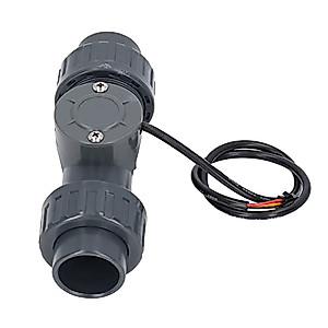 Flowmeter, Large Flow UPVC DN25 RS485 Data Transmission IP65 Protection Fluid Meter Counter for Irrigation