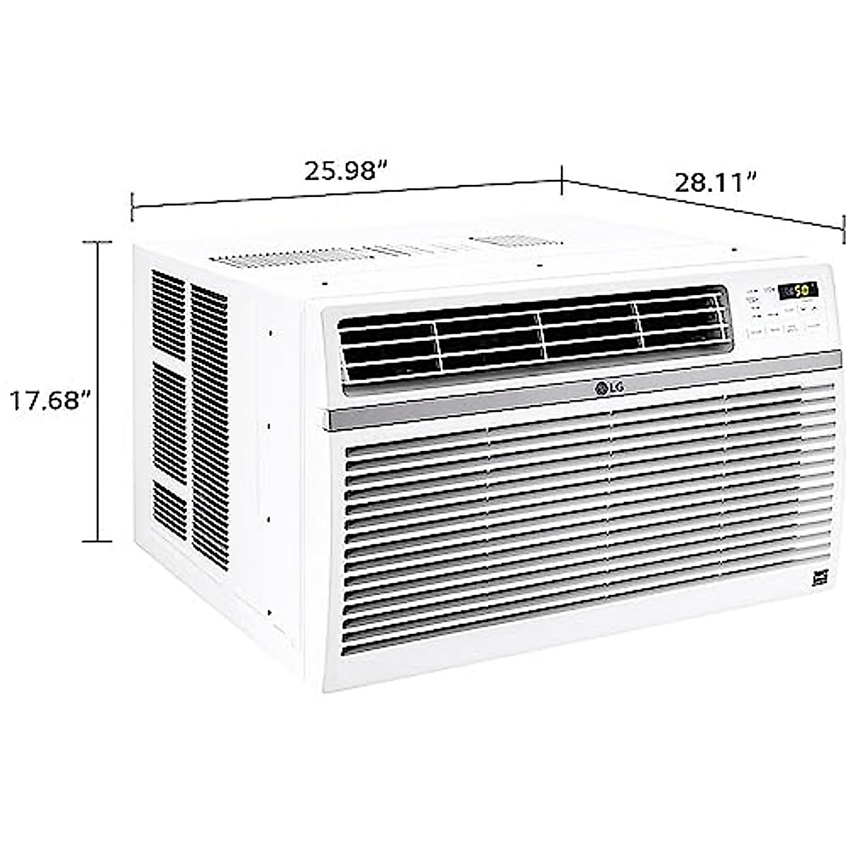 LG 24,500 BTU Window Air Conditioner, Cools 1,560 Sq.Ft. (39' x 40' Room Size), Quiet Operation, Electronic Control with Remote, 3 Cooling & Fan Speeds, ENERGY STAR®, Auto Restart, 230/208V, White