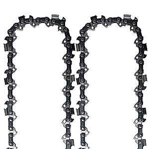 Opuladuo 2PC 12 Inch Chainsaw Chain for Greenworks 40V 20262 20292 Chainsaw, 12" Replacement Chain for Sun Joe SWJ698E 9A Chain Saw - 3/8" - .050" - 45 DL