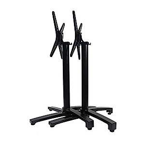 YUANSHI Restaurant X-Table Base (28") with Flip Top Mechanism - Aluminum, Folding Multi-Purpose Table Base, Nesting Storage, Dining Height Table Base (Black)