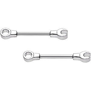 Body Candy Stainless Steel Combo Wrench Barbell Nipple Ring Set of 2 14 Gauge 13mm