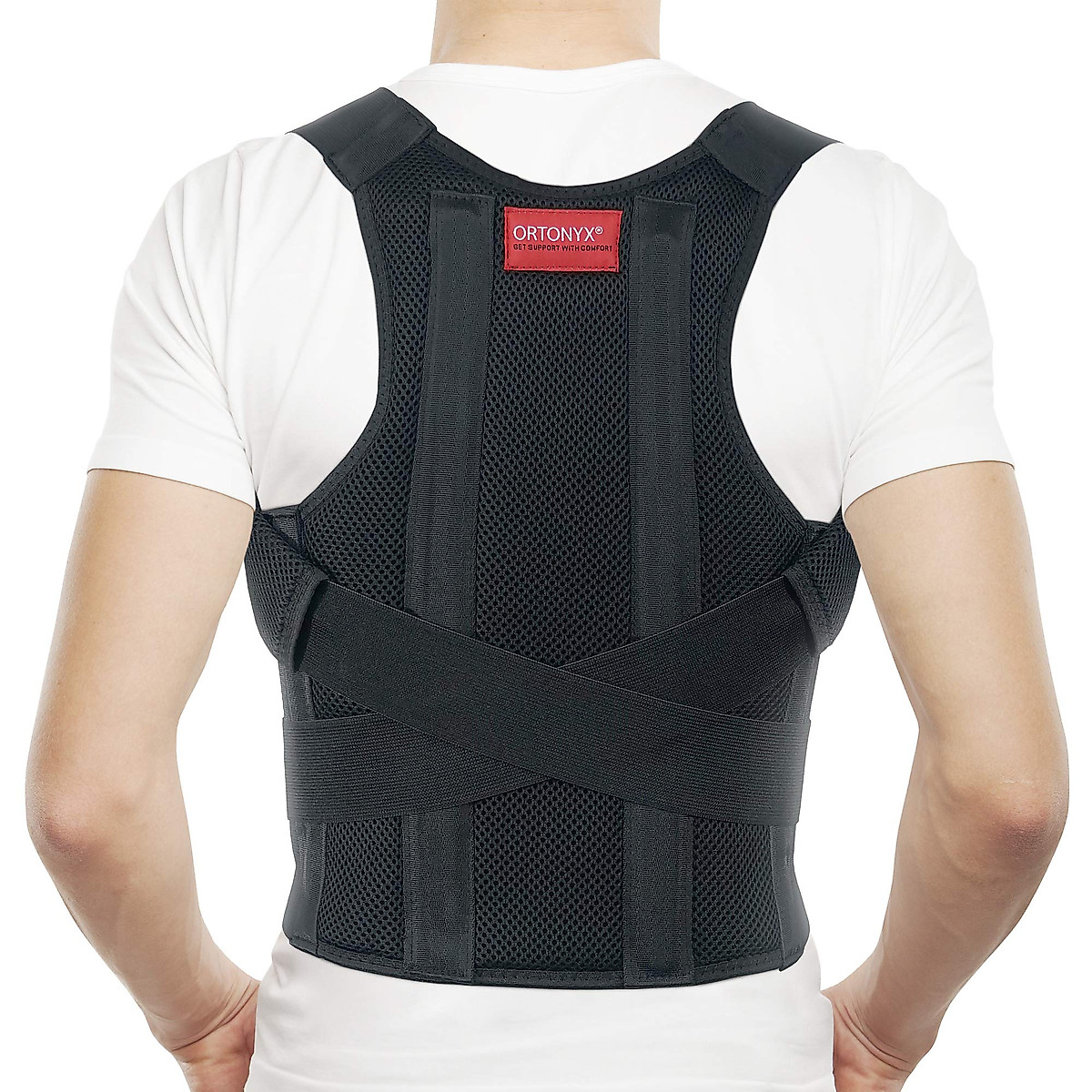 ORTONYX Comfort Posture Corrector Clavicle and Shoulder Support Back Brace, Fully Adjustable for Men and Women/656A-Medium