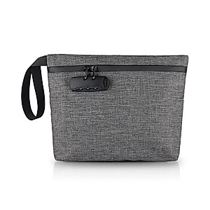 SafeDelux Storage Bag with Combination Lock and Aluminum Storage Jar