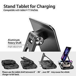 doeboe Wireless Charger for iPhone, Wired for iPad Charging Station, 4 in 1 Charging Stand for iPhone 14 Pro Max/13/12, Charging Station for Apple Multiple Devices, for AirPod Pro 3, iWatch 8/7/6/5