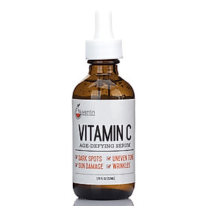Nuventin Pure Vitamin C Facial Serum Skin Care Anti-Aging Moisturizer Vitamin C Face Booster W/Antioxidants For Dry Skin, Age Spots, Sun Damaged Skin, Wrinkle Repair, & Uneven Skin Tone, 1.75 Fl Oz