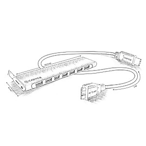 Cadyce CA-C7H USB-C to USB 3.0 7 Port Hub