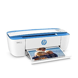HP DeskJet 3755 All-in-One Wireless Printer - Instant Ink Ready, Mobile Printing, Best Printer for Home and Office, Scanner, Copy, Fax, Inkjet with Built-in Wifi, J9V90A - Blue Accent (Renewed)