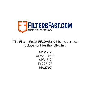 Filters Fast FF20MBS-25 Compatible Replacement for Aqua-Pure AP817-2 Carbon Block Water Filter Cartridge, 20-inch x 4.5-inch