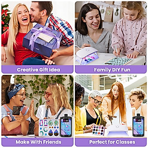 LET'S RESIN UV Resin Kit with Light,153Pcs Resin Jewelry Making Kit with 250g Crystal Clear Low Odor UV Resin, UV Lamp, Resin Accessories, Epoxy Resin Starter Kit for Keychain, Jewelry, Home Decor