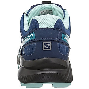 Salomon Women's Speedcross 4 W Trail Running Shoe, Poseidon/Eggshell Blue/Black, 8.5 M US