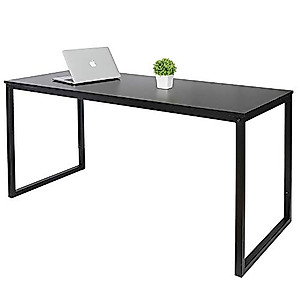 HANGKAI 47Inches Modern Simple Writing Computer Desk PC Laptop Sturdy Table Workstation for Office Work