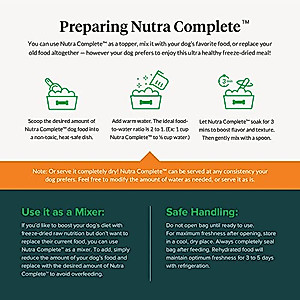 ULTIMATE PET NUTRITION Nutra Complete, 100% Freeze Dried Veterinarian Formulated Raw Dog Food with Antioxidants Prebiotics and Amino Acids, (Pork, 16 OZ)