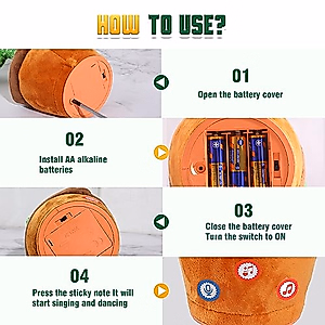 Baby Toys Talking Cactus Toy Dancing Singing Mimicking Recording Moving Educational with 120 English Songs 6-12 Months Old Toddler Boy Girl Newborn Christmas Birthday Light Up Plush Sensory Gifts