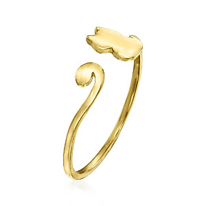 Ross-Simons 14kt Yellow Gold Cat Cuff Ring