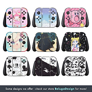 BelugaDesign Rose Switch Skin | Pastel Sticker Wrap Vinyl Decal | Flower Valentine Cute Compatible with Nintendo Switch (Switch Standard, Black)