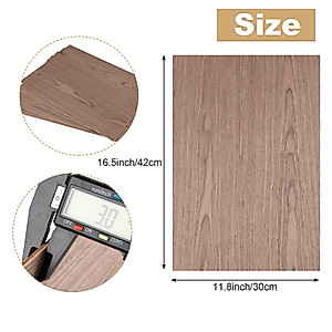 6PCS Wood Veneer Sheet Walnut Plywood Sheets, 16.5 x 11.8 Inch Walnut Wood 3MM/1/8Inch Thin Unfinished Wood Veneer Sheet for Laser Cutting, Painting, Crafts
