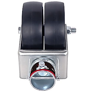 NBJINGYI 6" 2000lbs Dual Trailer Swirl Jack Caster Wheel With Pin fits Any Jack Better Soft Ground Roll