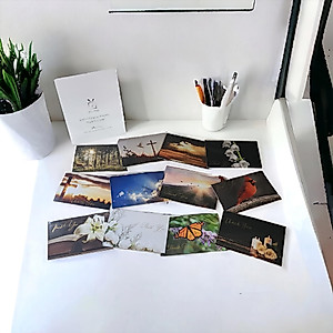 Asiren Greetings Sympathy Thank You Cards - Funeral Thank You Cards - 12 Beautiful Designs with Gold Foil, Message Inside, and Envelopes