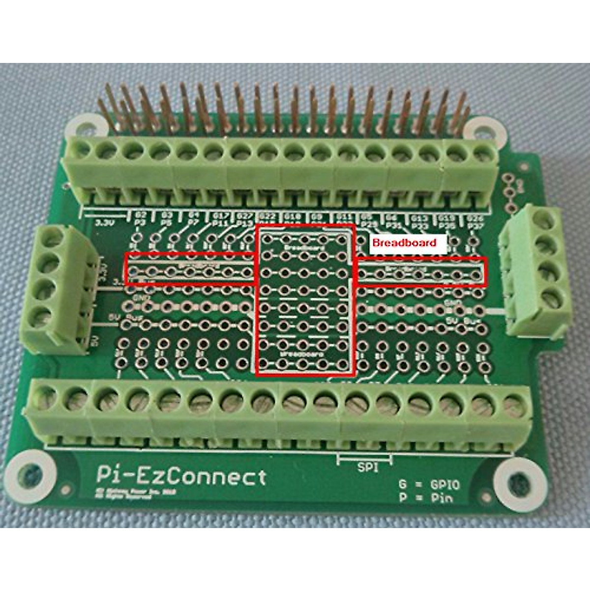 Alchemy Power Inc. Pi-EzConnect. Raspberry Pi 4, Pi 3 etc GPIO Connector. A HAT to Connect GPIOs and sensors to Raspberry a Pi
