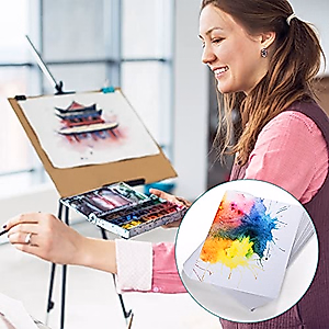 120 Sheets Cotton Watercolor Paper Cold Press Paper Pack for Kids Students Adults Watercolorist Beginning Artists (230gsm, 9 x 12 Inch)