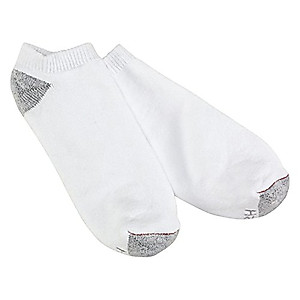 Hanes Ultimate mens Socks, 6-pair Hanes 6 Pack Ultra Cushion FreshIQ Odor Control with Wicking Ankle Socks White, White, One Size US