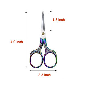 Mini Scissors Stainless Blade Metal Handle 2 Pack Office School Classroom Student Teacher Crafting Fabric Sewing Gift Wrapping All Purpose