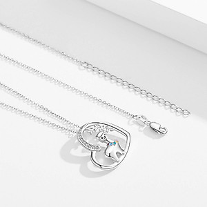 JUSTKIDSTOY Llama Necklace Jewelry Sterling Silver Cute Animal Alpaca Pendant Necklace Birthday Gifts for Women