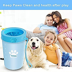 Tinioey Dog Paw Cleaner for Medium Dogs, Dog Paw Washer Pet Paw Cleaner Muddy Paw Cleaner, Dog Foot Washer Paw Buddy Paw Scrubber Paw Plunger